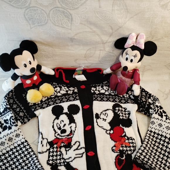 Disney | Shirts & Tops | Disney Mickey And Minnie Mouse Cardigan And ...